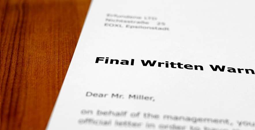 Written warning for extensive sickness absence – disability ...